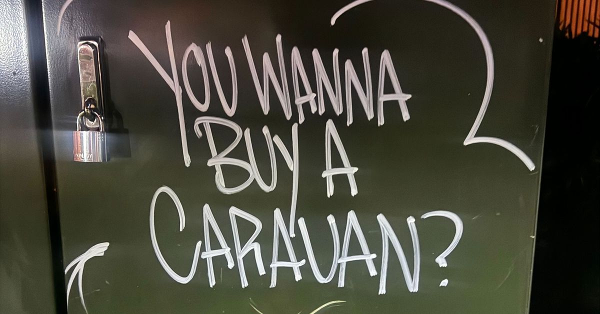 Dural caravan explosives: Graffiti about caravan with explosives ...