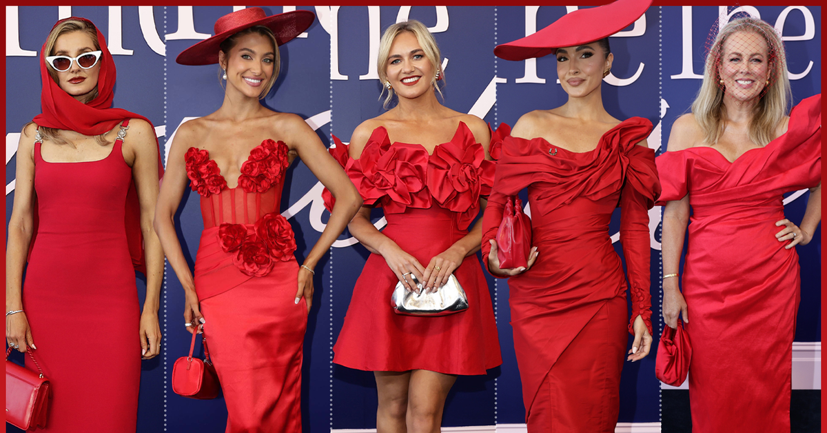 Melbourne Cup 2024: All the celebrities dressed in red including ...
