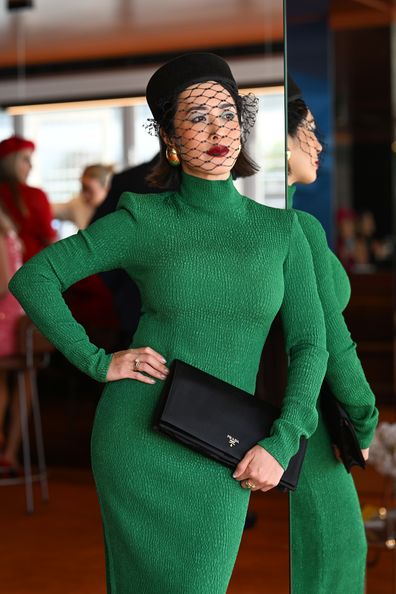 Melbourne Cup 2025: Bec Judd leads pillbox hat trend with head-to-toe ...