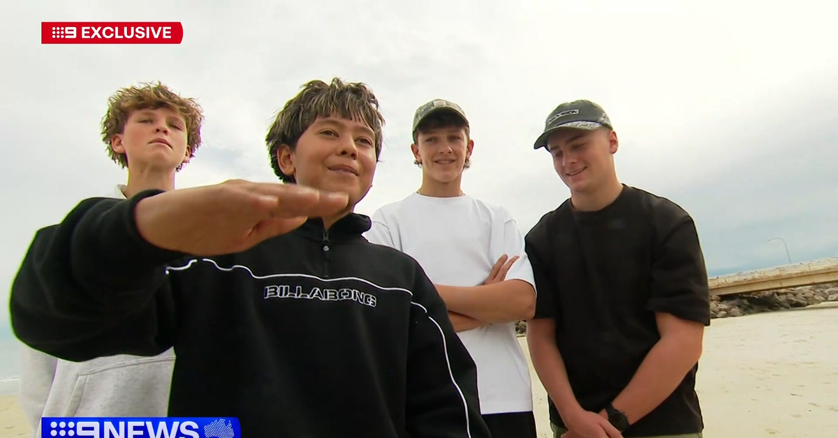 Teenagers earn high praise for heroic rescue at Adelaide beach