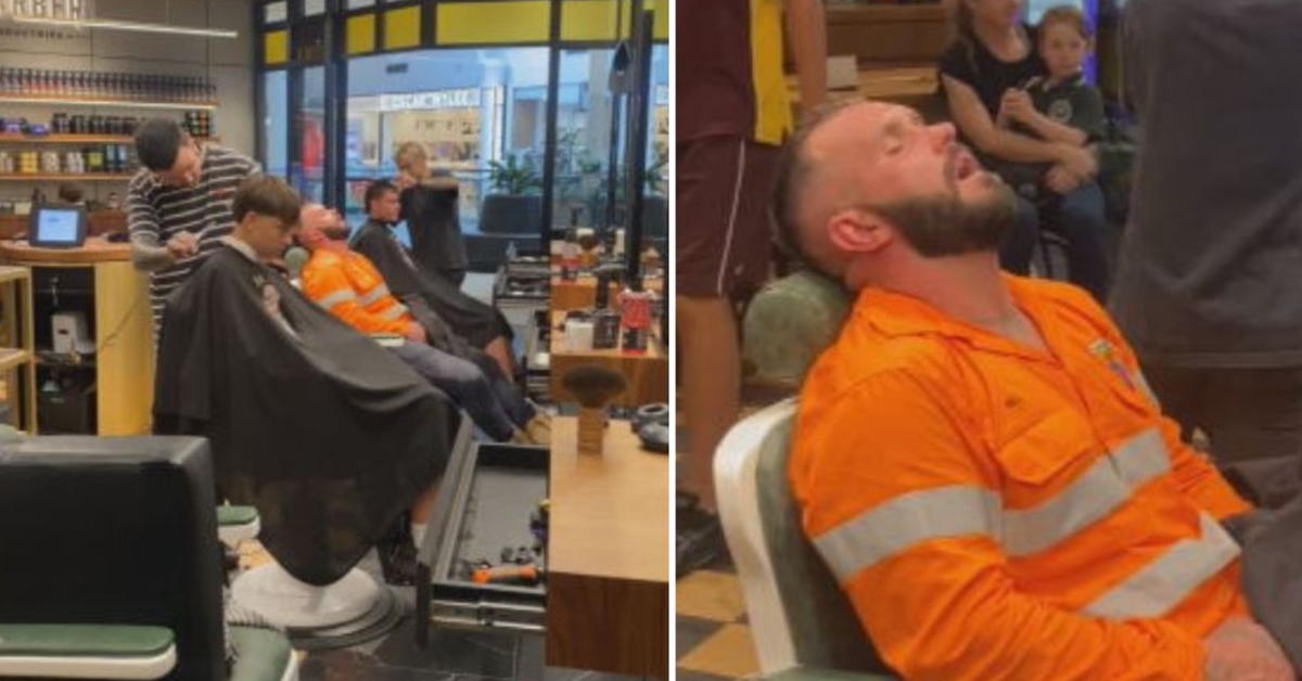 Aussie tradie goes in for quick haircut, falls asleep for three hours ...