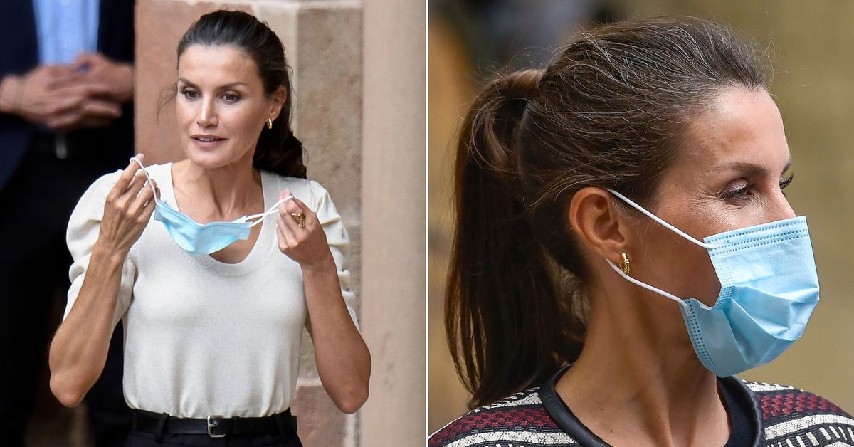 Queen Letizia of Spain shows off grey hair during royal tour of towns ...