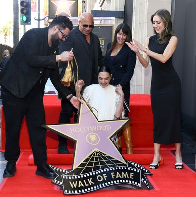 Celebrities receiving their star on Hollywood's walk of fame over the ...