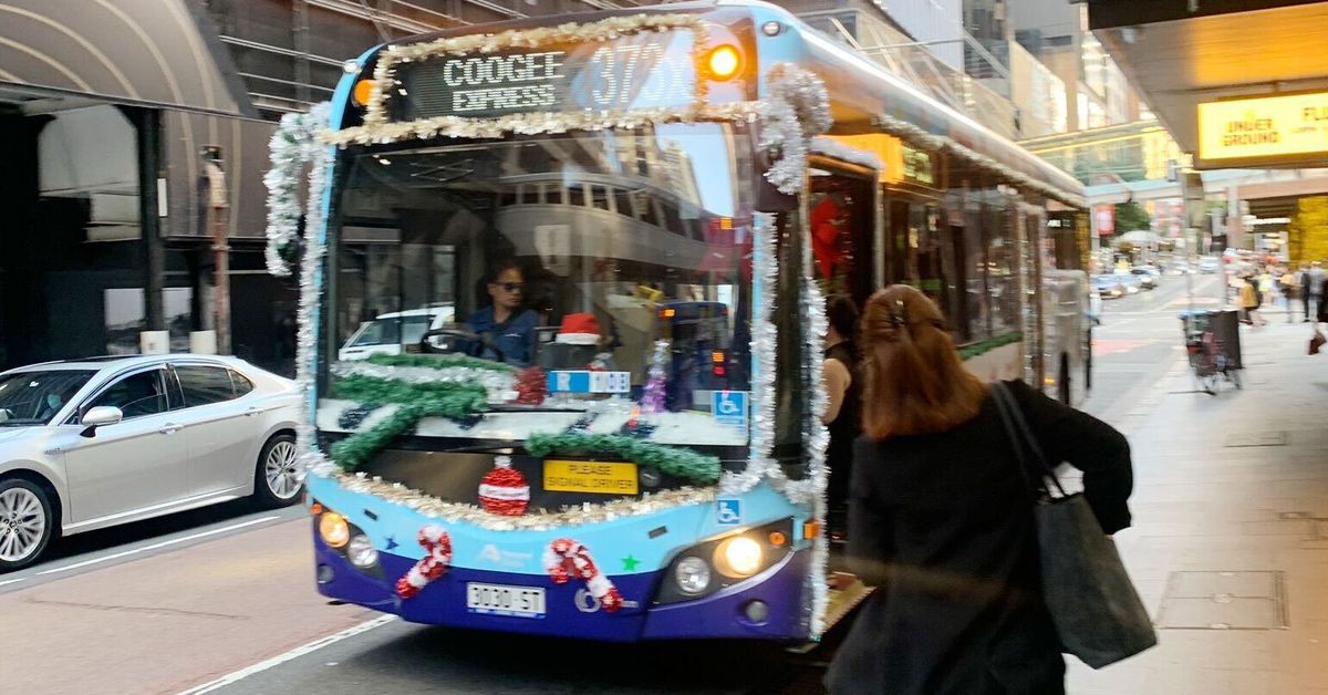 Christmas buses in Sydney boost commuters' spirits with festive ...