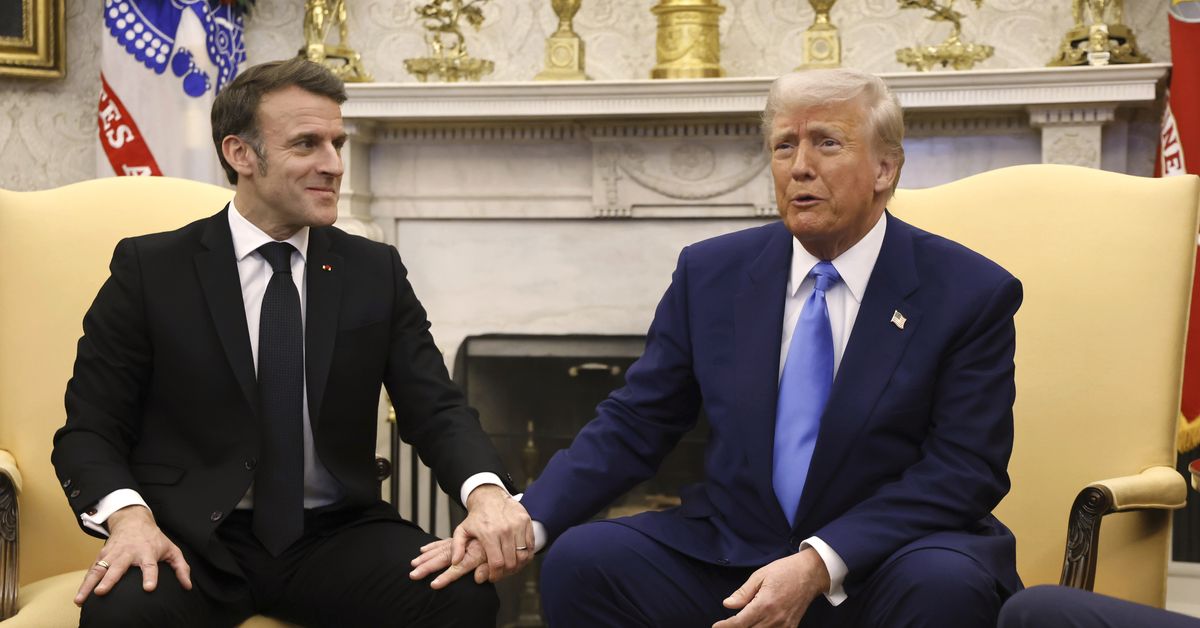 French President Emmanuel Macron corrects President Donald Trump on ...