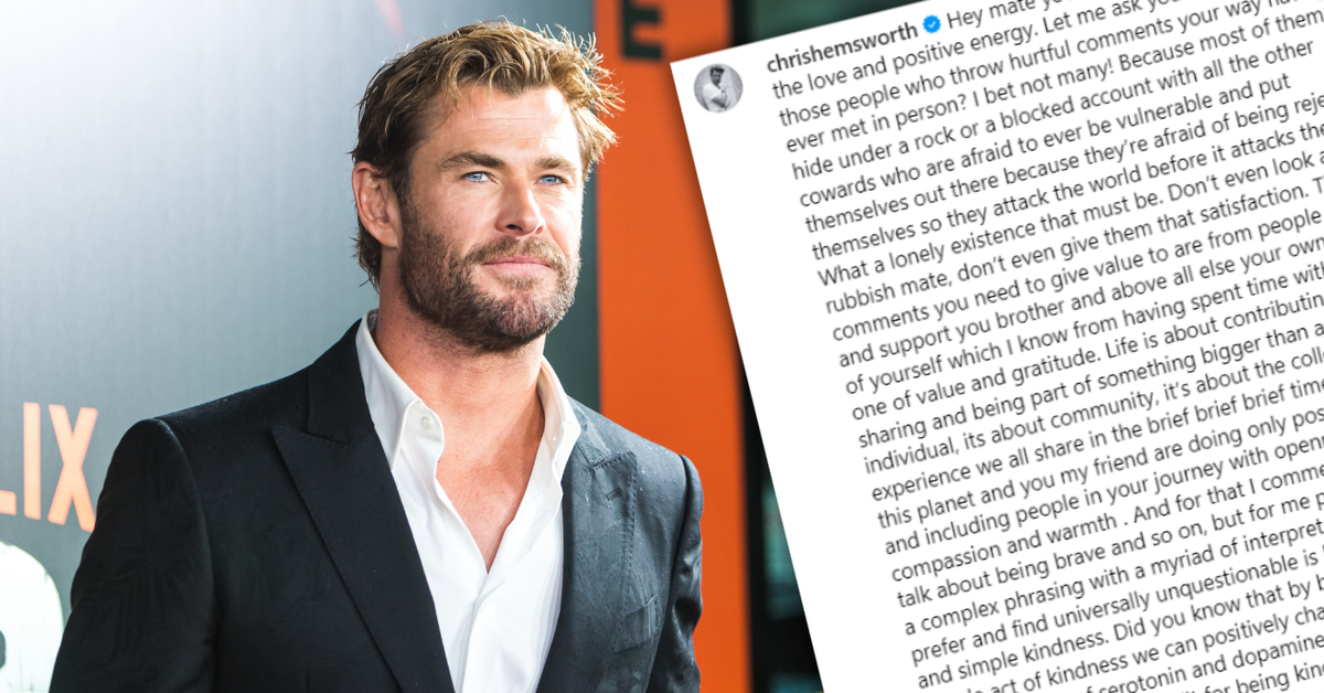 Chris Hemsworth writes heartwarming message to singer Sean Millis ...
