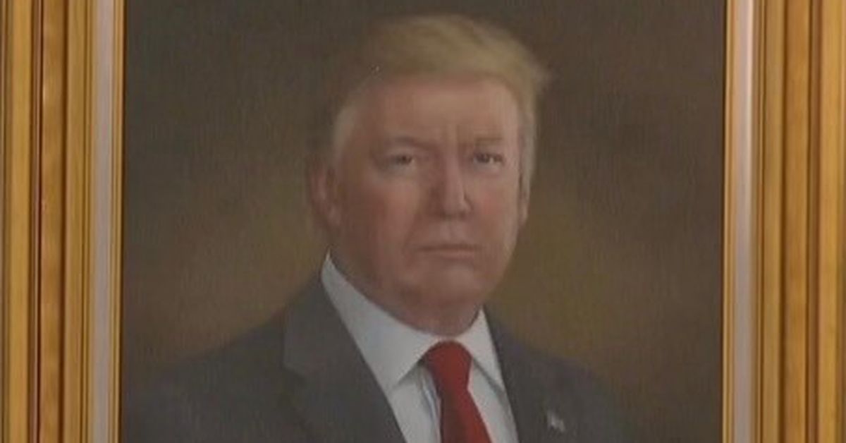 Donald Trump claims new portrait of him was 'purposefully distorted'