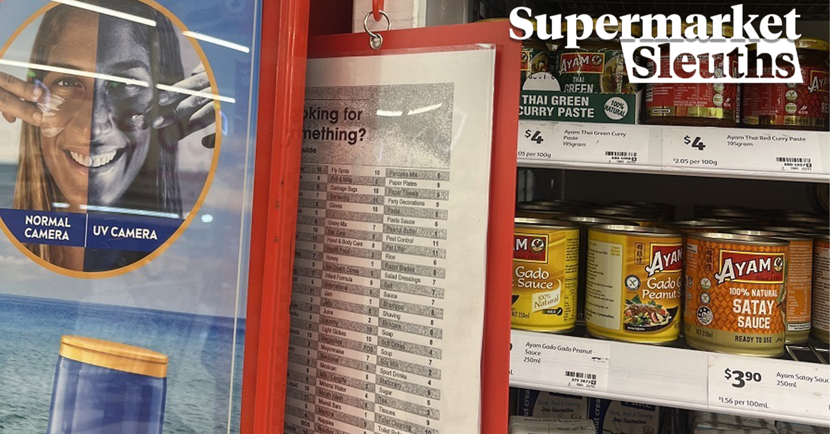 Coles shopper finds full list of items in each aisle in the Aussie ...