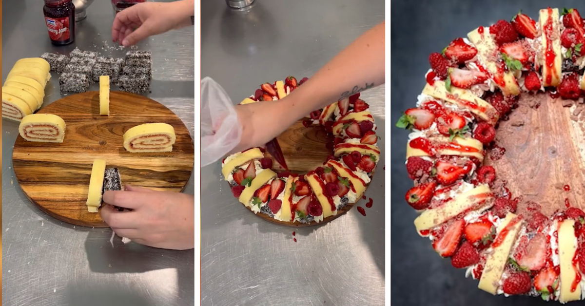 Aussie foodie Tigga Mac creates Christmas 'Scramington' wreath dessert ...