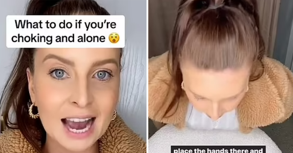 First aid: What to do if you are choking and home alone, Paramedic ...