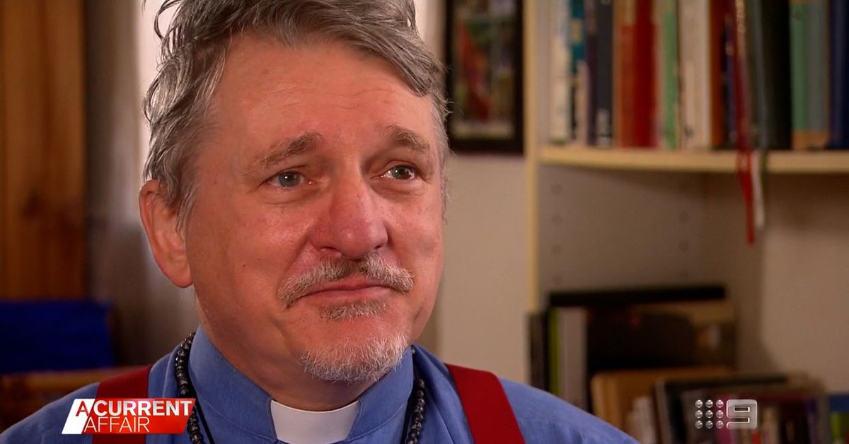 Sydney priest Father Dave Smith prays for help to save boxing gym