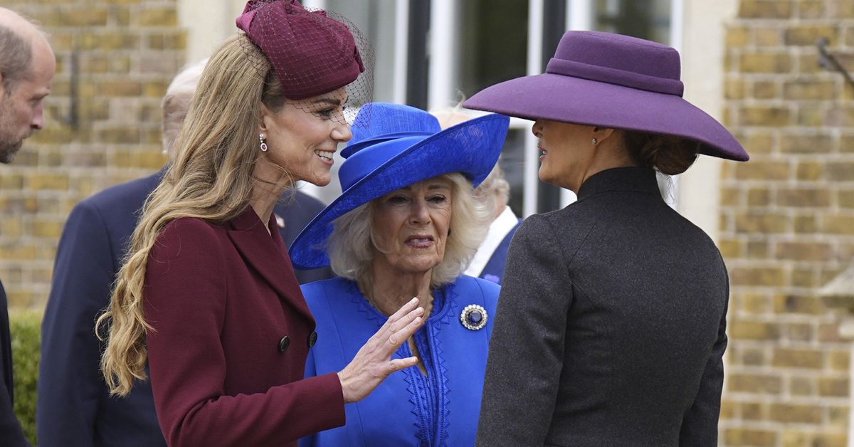 Donald Trump UK visit: Queen Camilla appears to shoo daughter-in-law ...