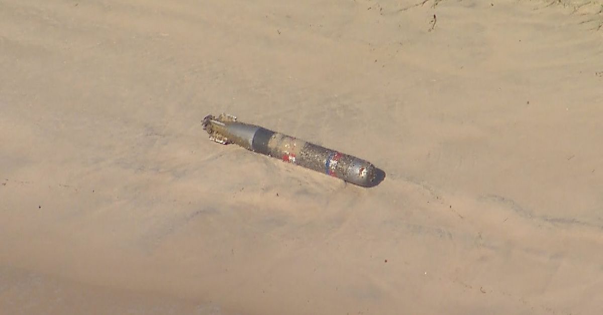 Main Beach: Defence training torpedo mysteriously washes up on Gold ...