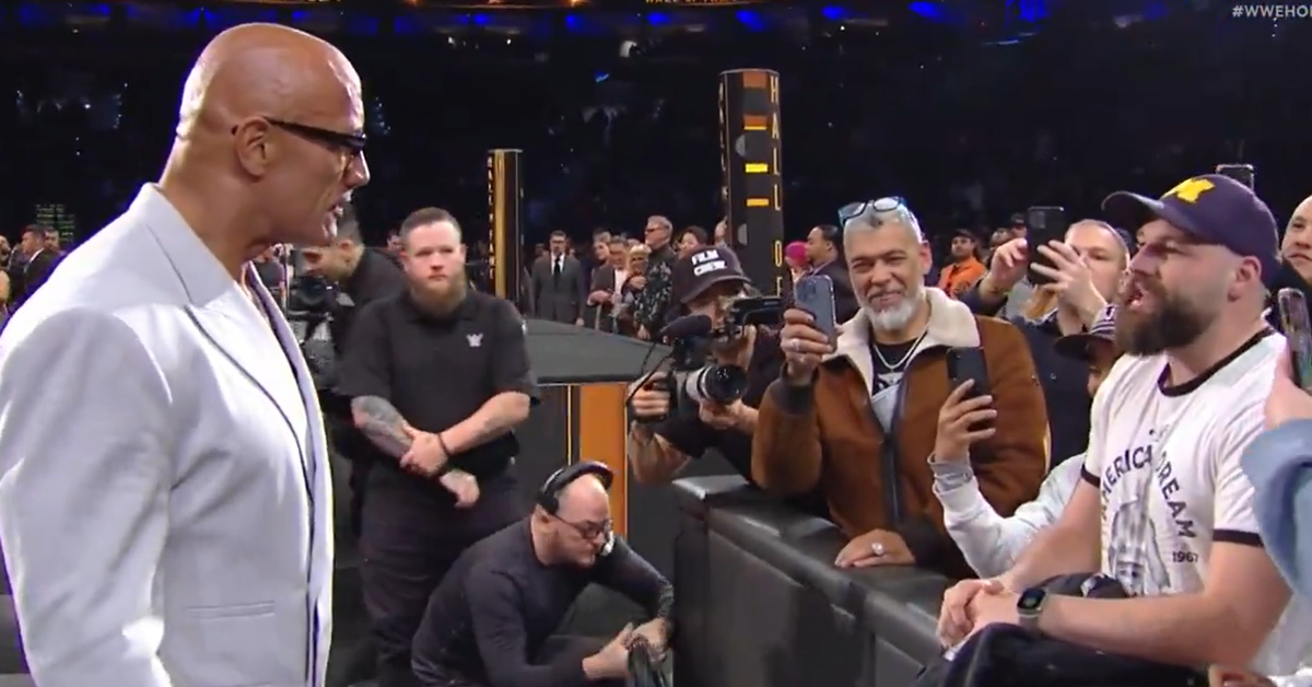 The Rock's angry confrontation with WWE fan caught on camera: 'What did ...
