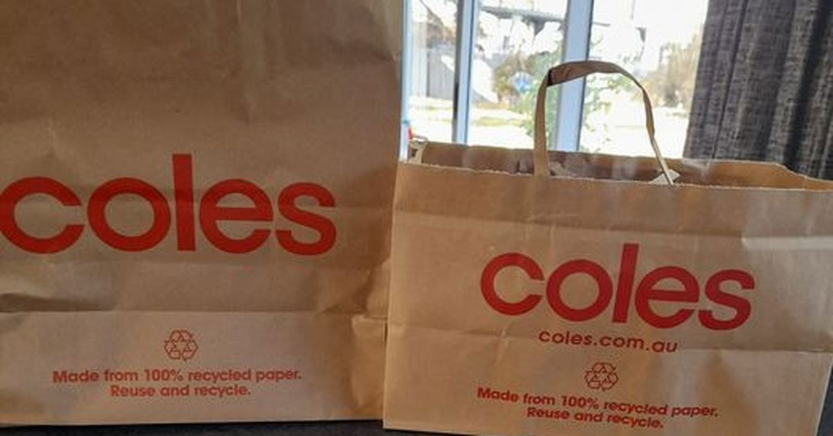 Coles announces huge change to online paper bags, making them 13.5cm ...