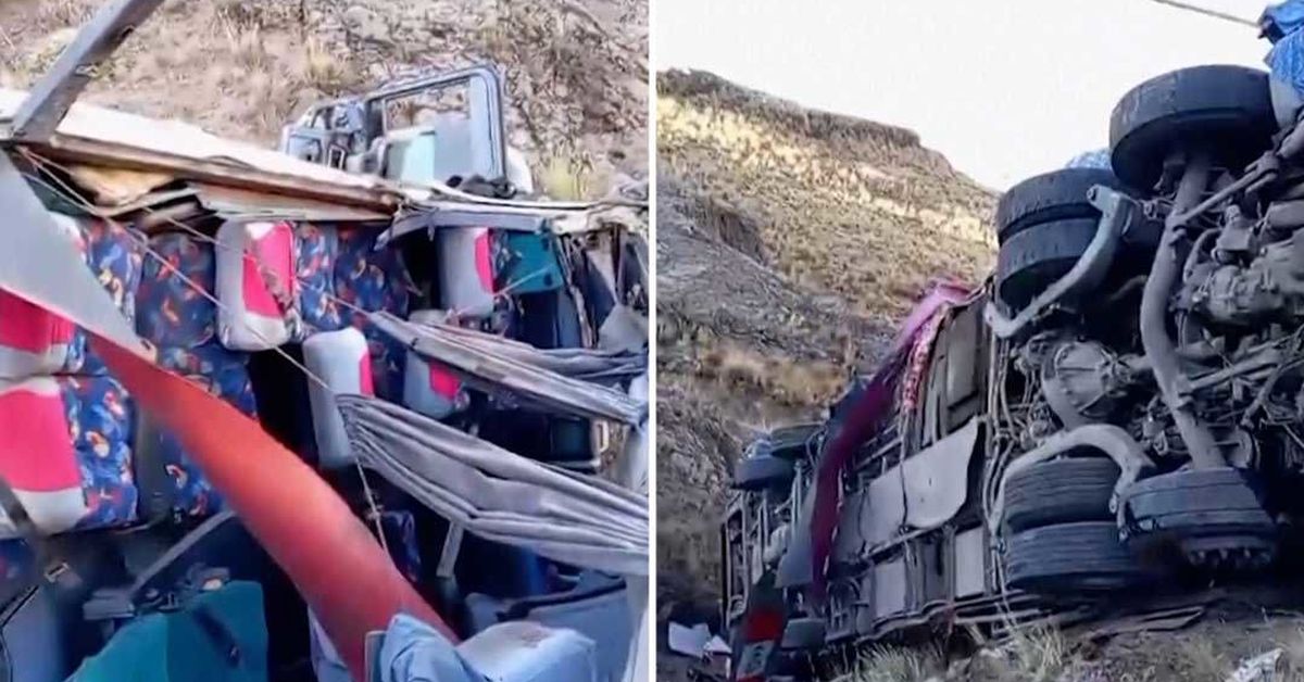 Peru bus crash: At least 23 dead after bus plummets over 650 feet into ...