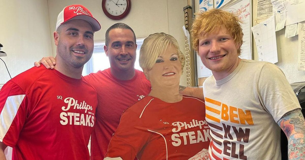 Ed Sheeran serves cheesesteaks to Philadelphia fans during restaurant ...