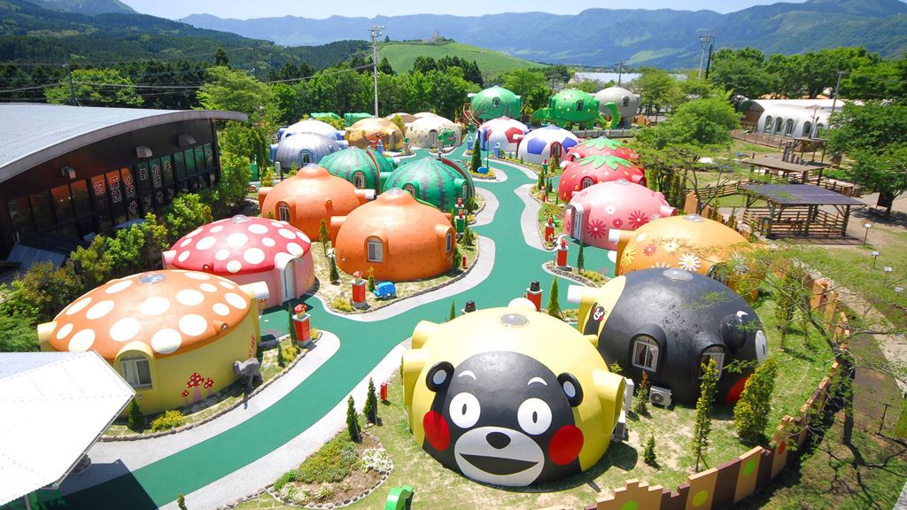 Japan’s bizarre foam dome resort that sits at the foot of an active ...