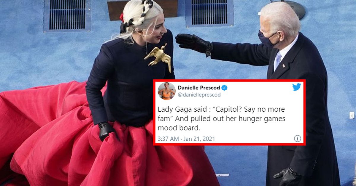 Joe Biden Inauguration: Twitter is loving Lady Gaga's Hunger Games look ...