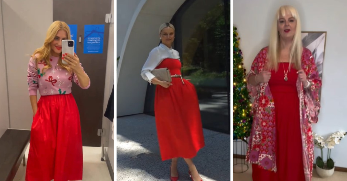 Kmart Red Knit Woven Midi Dress: Why shoppers are snapping up the $25 ...
