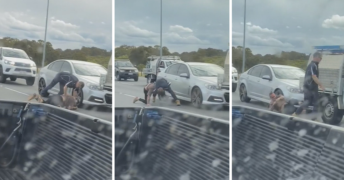 Brisbane news: Apparent road rage brawl unfolds on Deagon Deviation