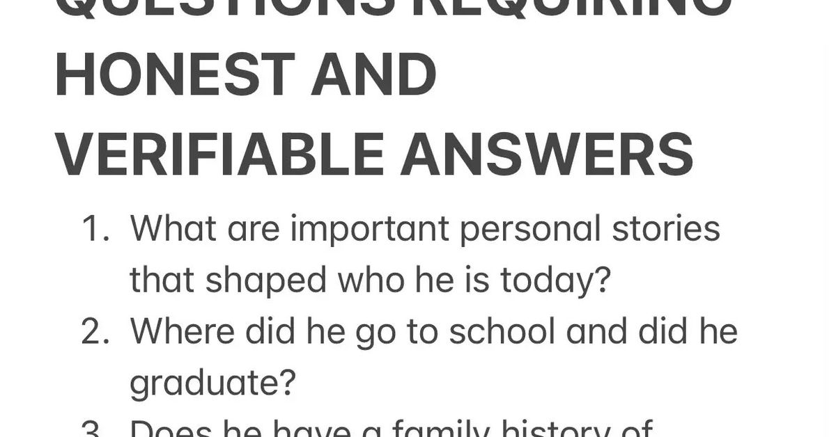 Dating advice: Father sends long list of 'very, very personal ...