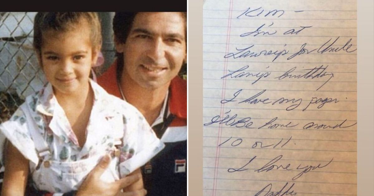 Kim Kardashian shares touching handwritten notes from late dad - 9Celebrity
