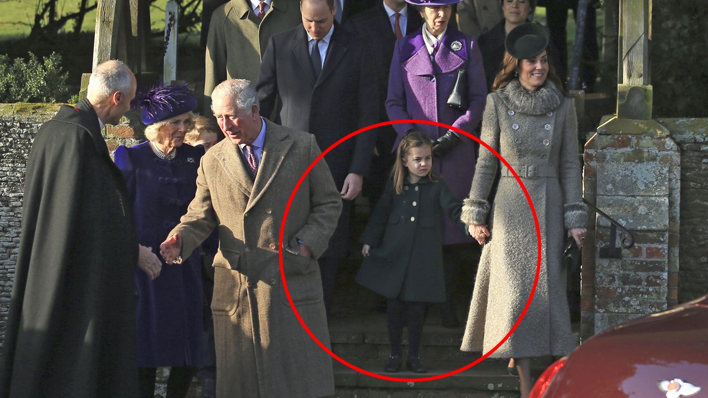 Princess Charlotte's adorable curtsy to the Queen on Christmas Day ...