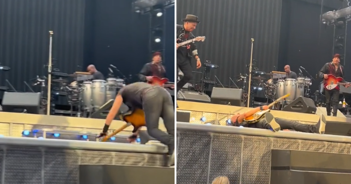 Bruce Springsteen leaves fans concerned after taking a fall during his ...