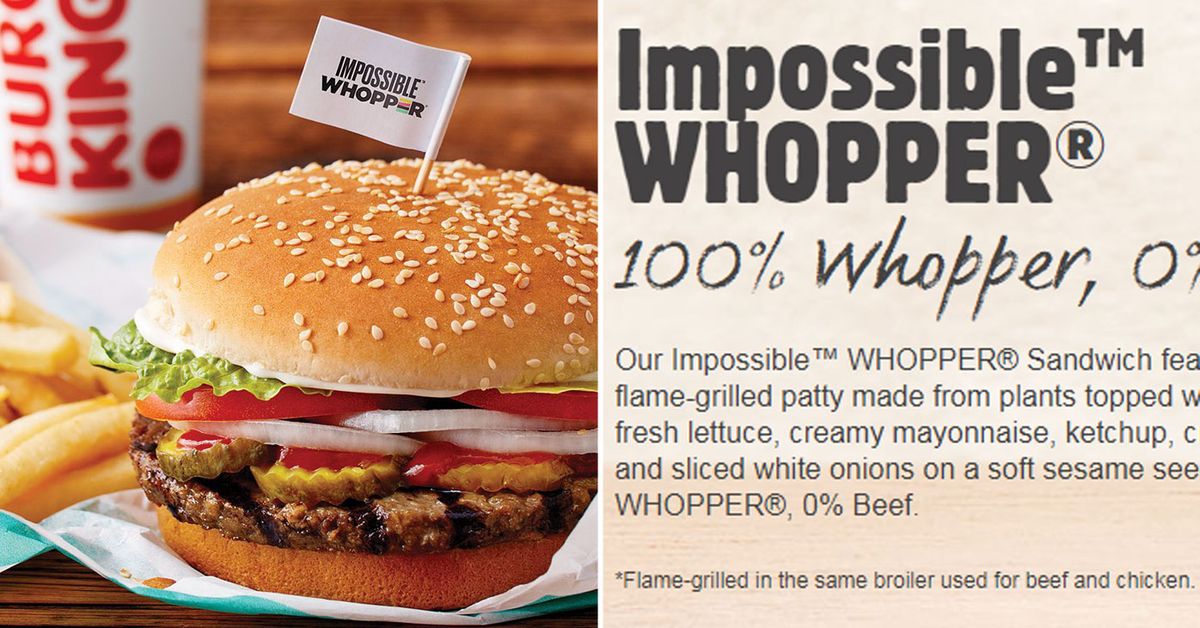 Burger King's 'Impossible' Whopper comes with broiler disclaimer - 9Kitchen