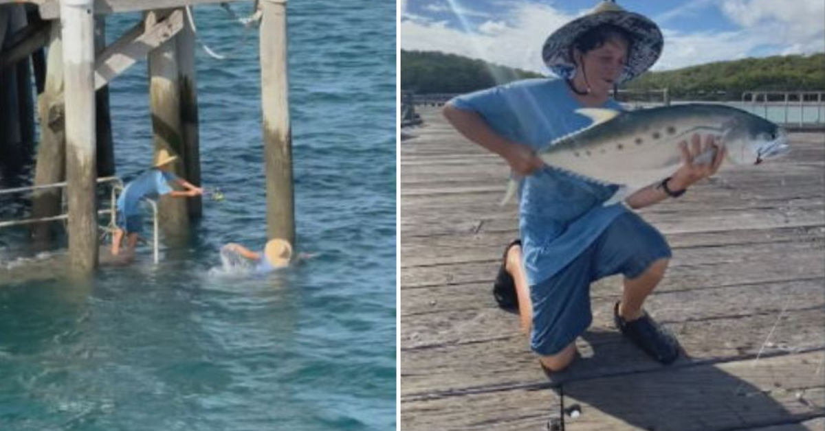 Queensland brothers go to extreme length to reel in massive fish