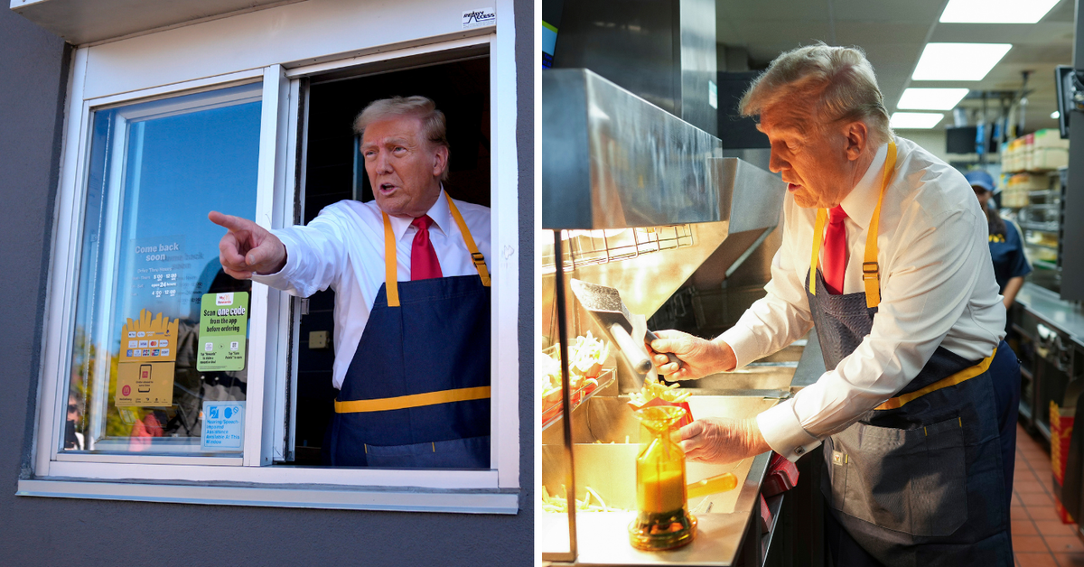 US election 2024: Donald Trump McDonald's drive-thru news conference in ...