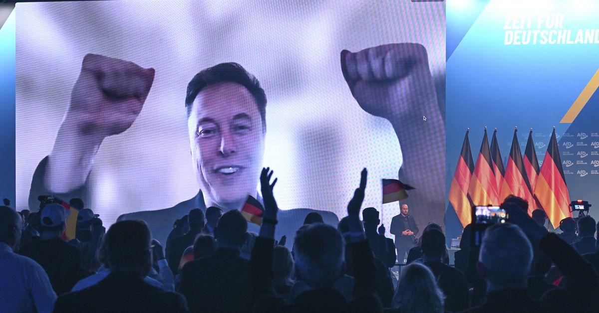 Elon Musk speaks at Germany's AfD campaign launch as thousands protest ...