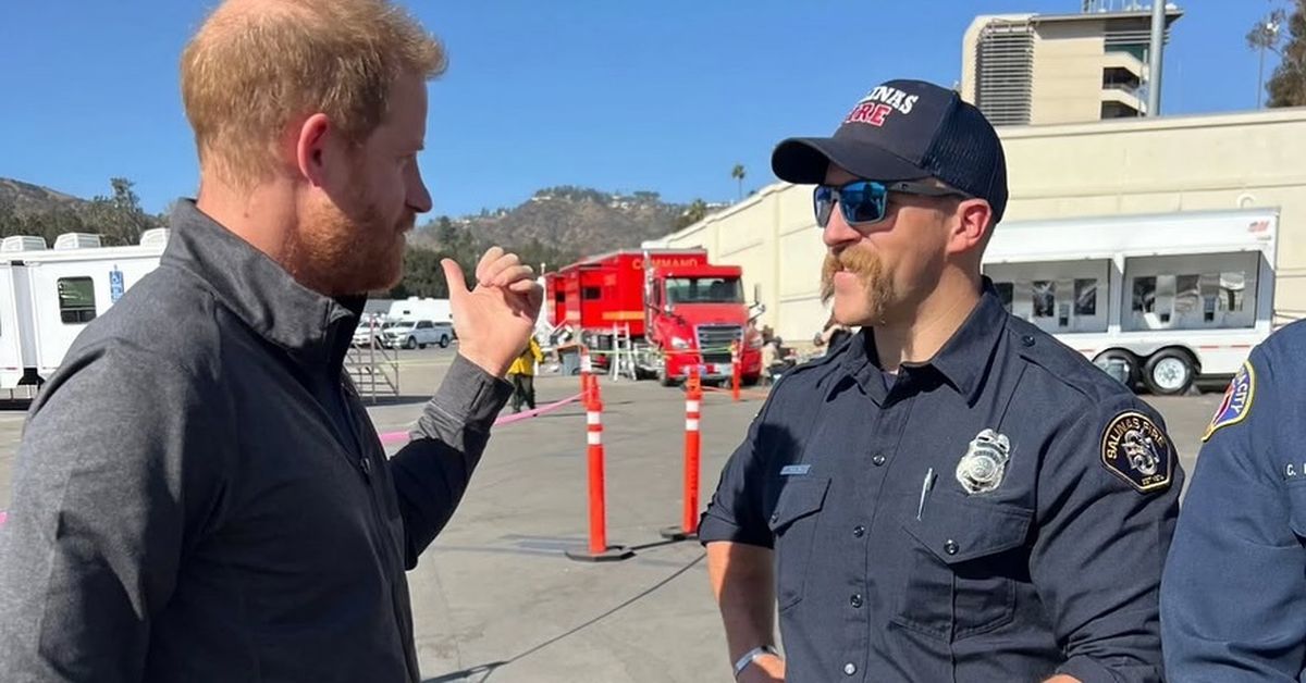 Prince Harry seen visiting firefighters in California before trial ...