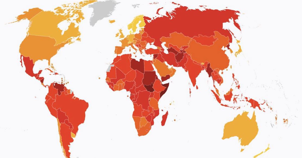 The most corrupt nations in the world including Sudan, Yemen and Syria ...
