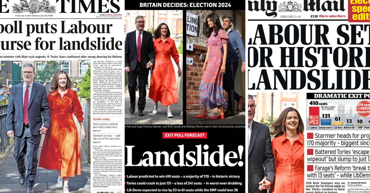 UK election 2024: UK election day front pages in pictures