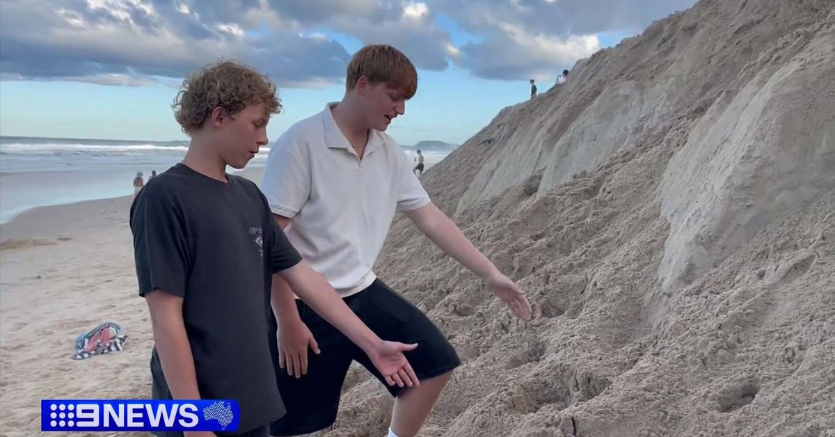 Teen narrowly avoids tragedy in Gold Coast sand collapse at Broadbeach
