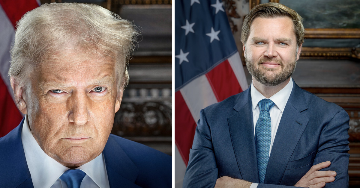 Official portraits of Donald Trump, JD Vance released