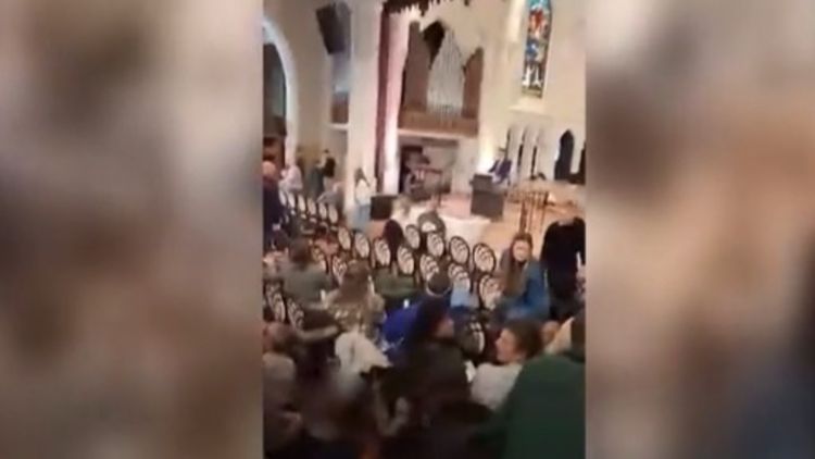 Minnesota anti-ICE church protest after Renee Good shooting