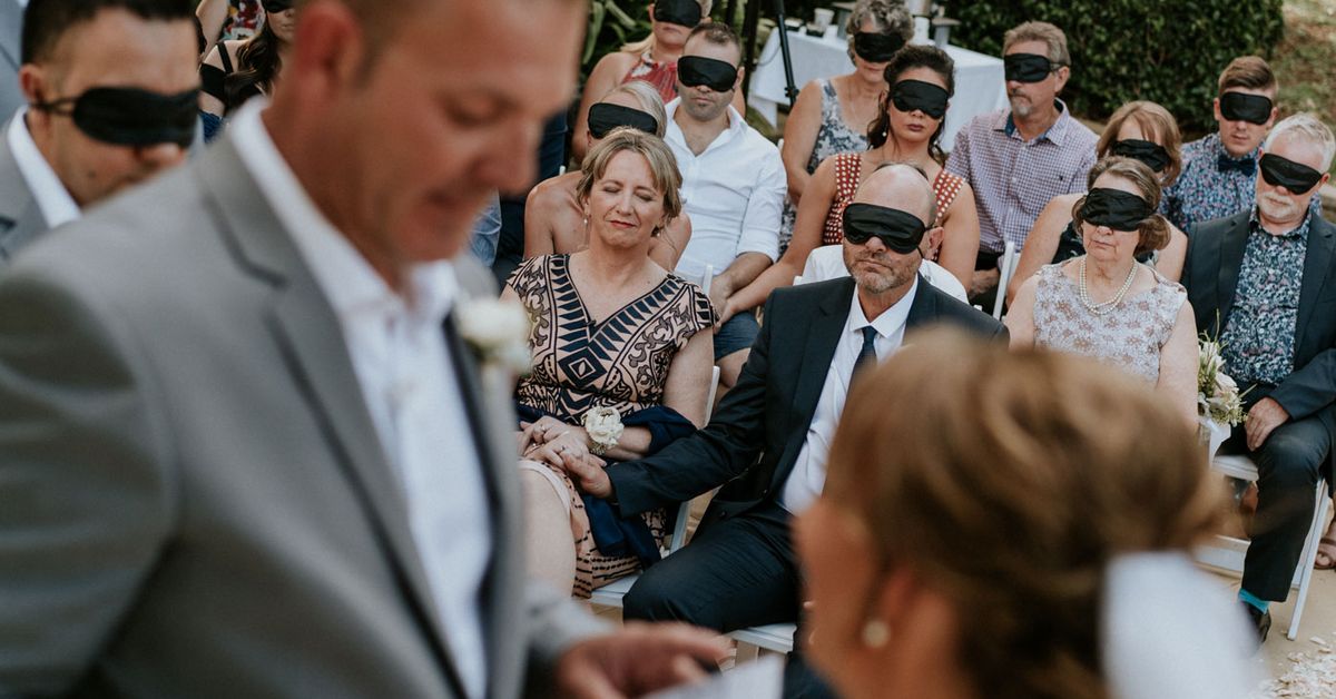Blind bride Steph Agnew's remarkable wedding sees guests wear ...