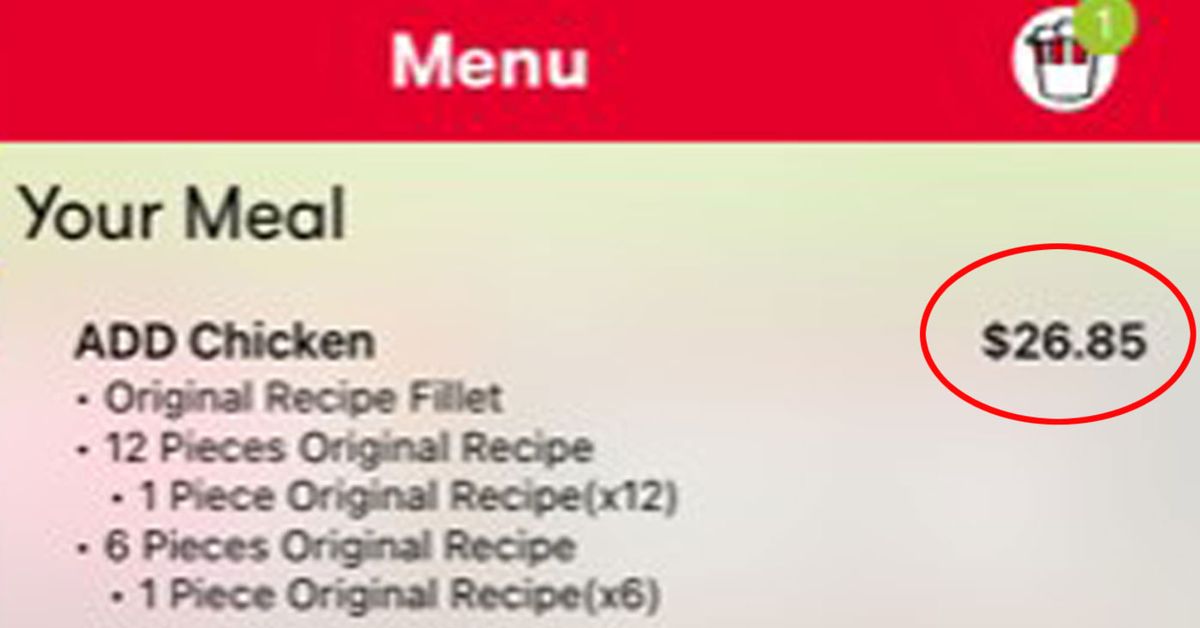 Viral KFC ordering hack lets you order $62 of chicken for just $27 ...