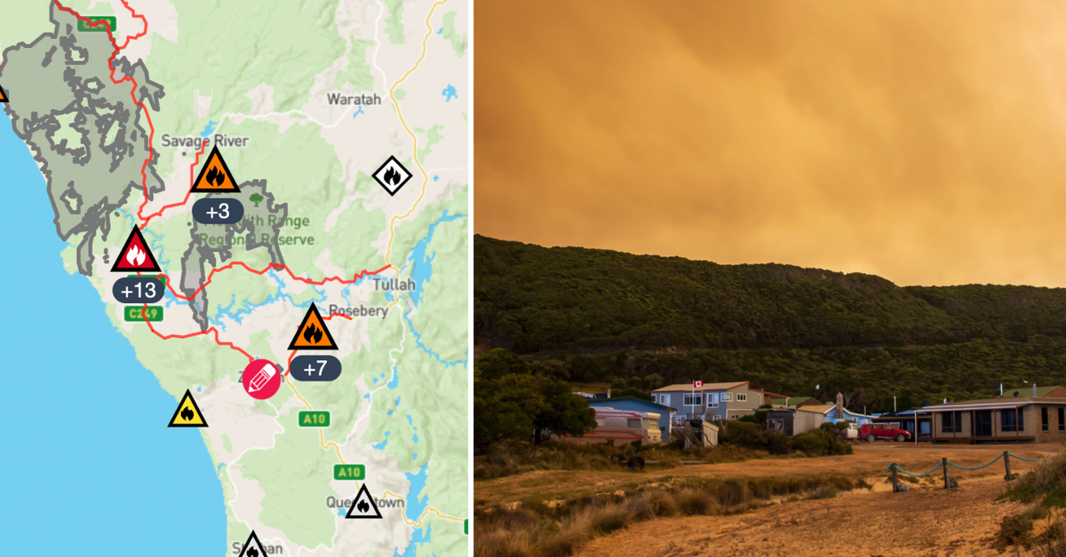 Tasmania bushfire news: Bushfires threaten towns in state's west, smoke ...