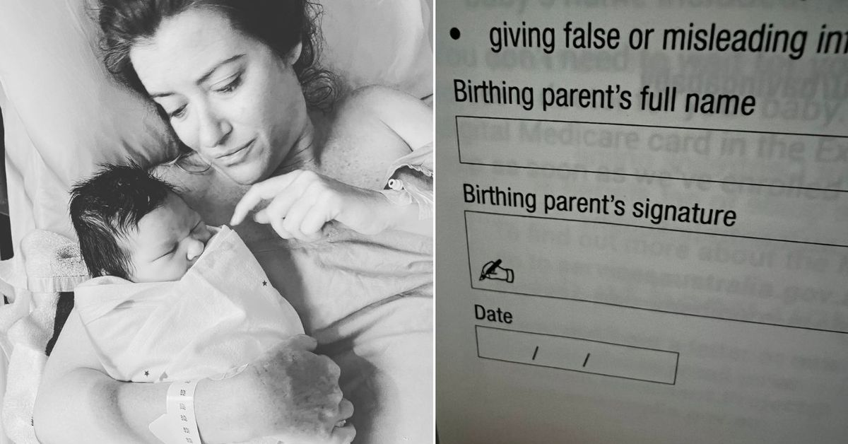 New mum Sall Grover calls out Australian government form after it ...