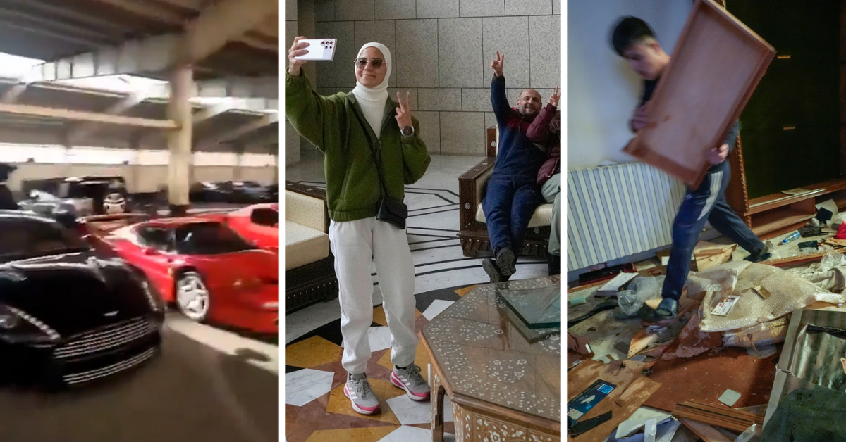 Luxury cars, selfies and guns: Bashar al Assad's palace, home looted in ...