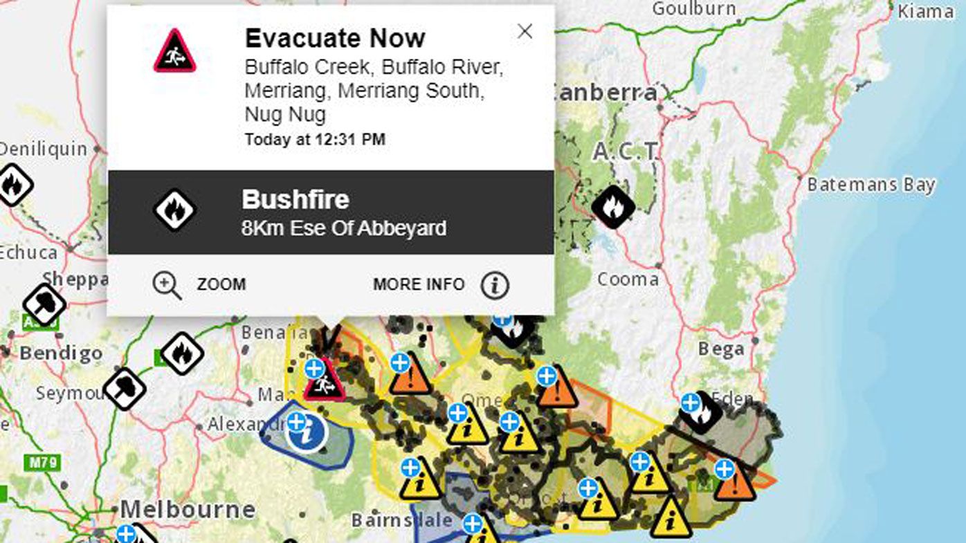 Australia fires emergency evacuation order issued for Victorias northeast
