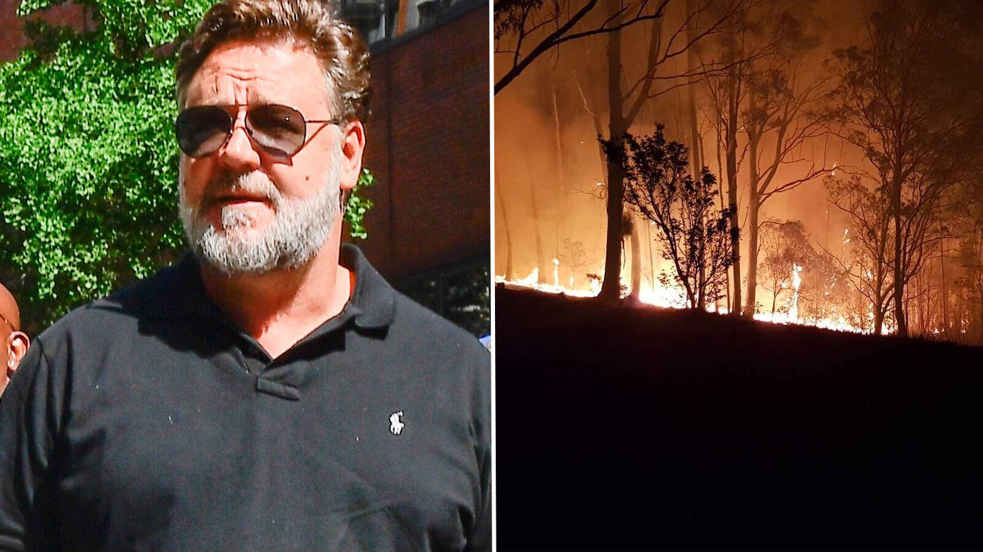 Russell Crowe's home hit by NSW fires: 'My family are safe' - 9Celebrity